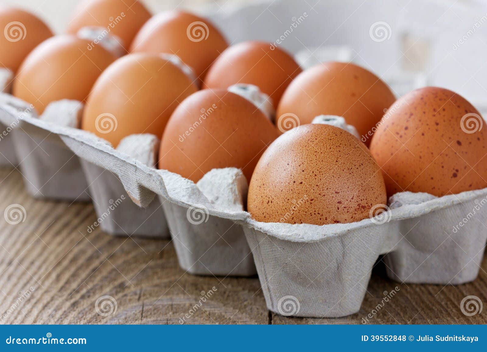 Ten Eggs in Cardboard Packing Stock Photo - Image of carton, farm: 39552848