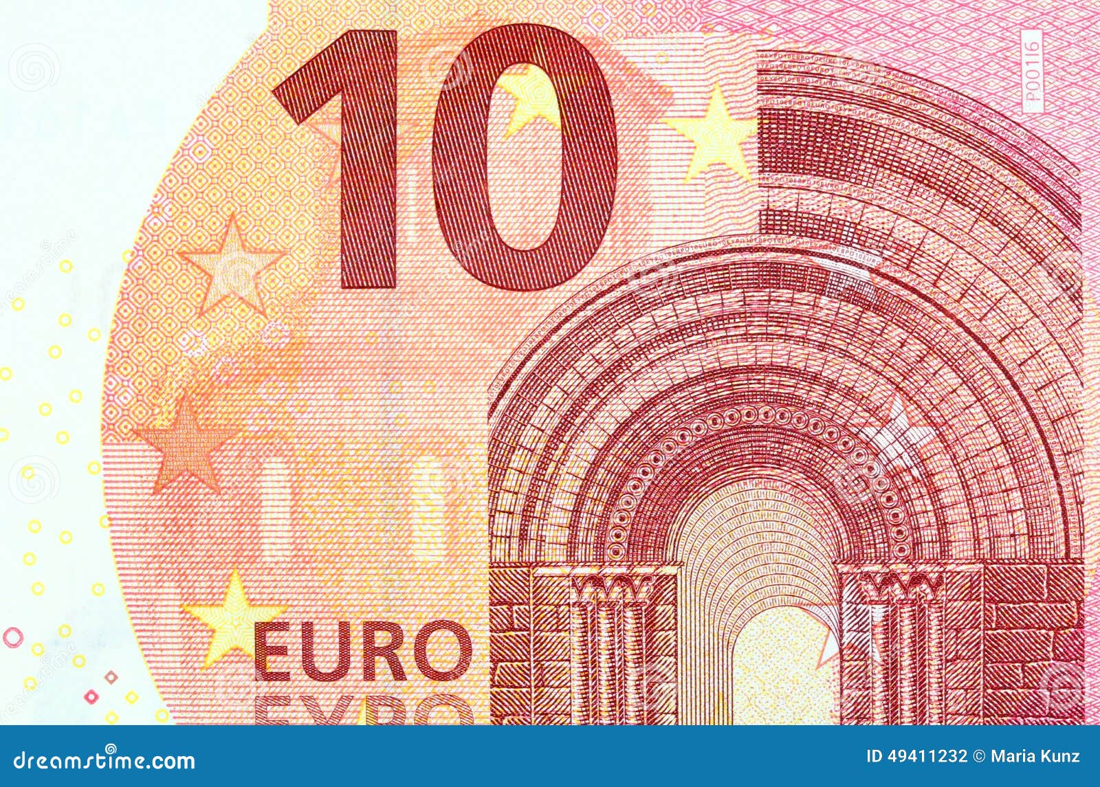 Ten Euro Banknote in a Macro Shot Stock Photo - Image of money, closeup ...