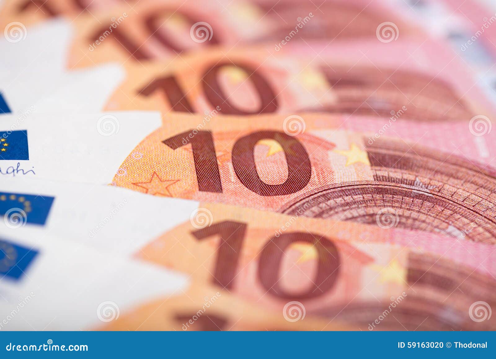 Ten euro banknotes stock photo. Image of euro, wealth - 59163020