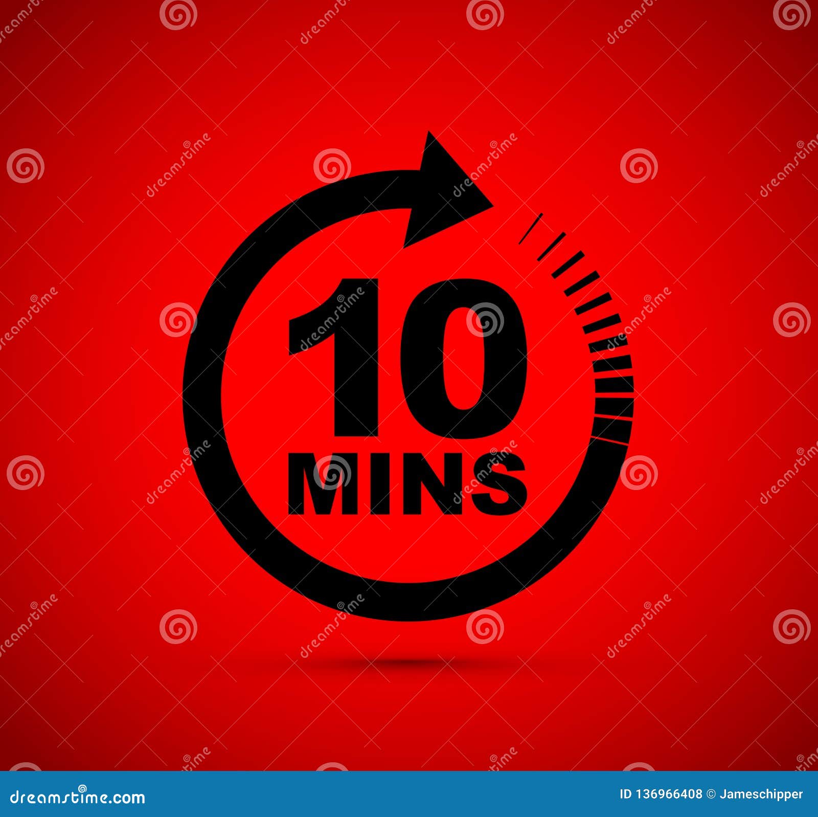 The 49 Minutes Icon Isolated On White Background, Clock And Watch ...