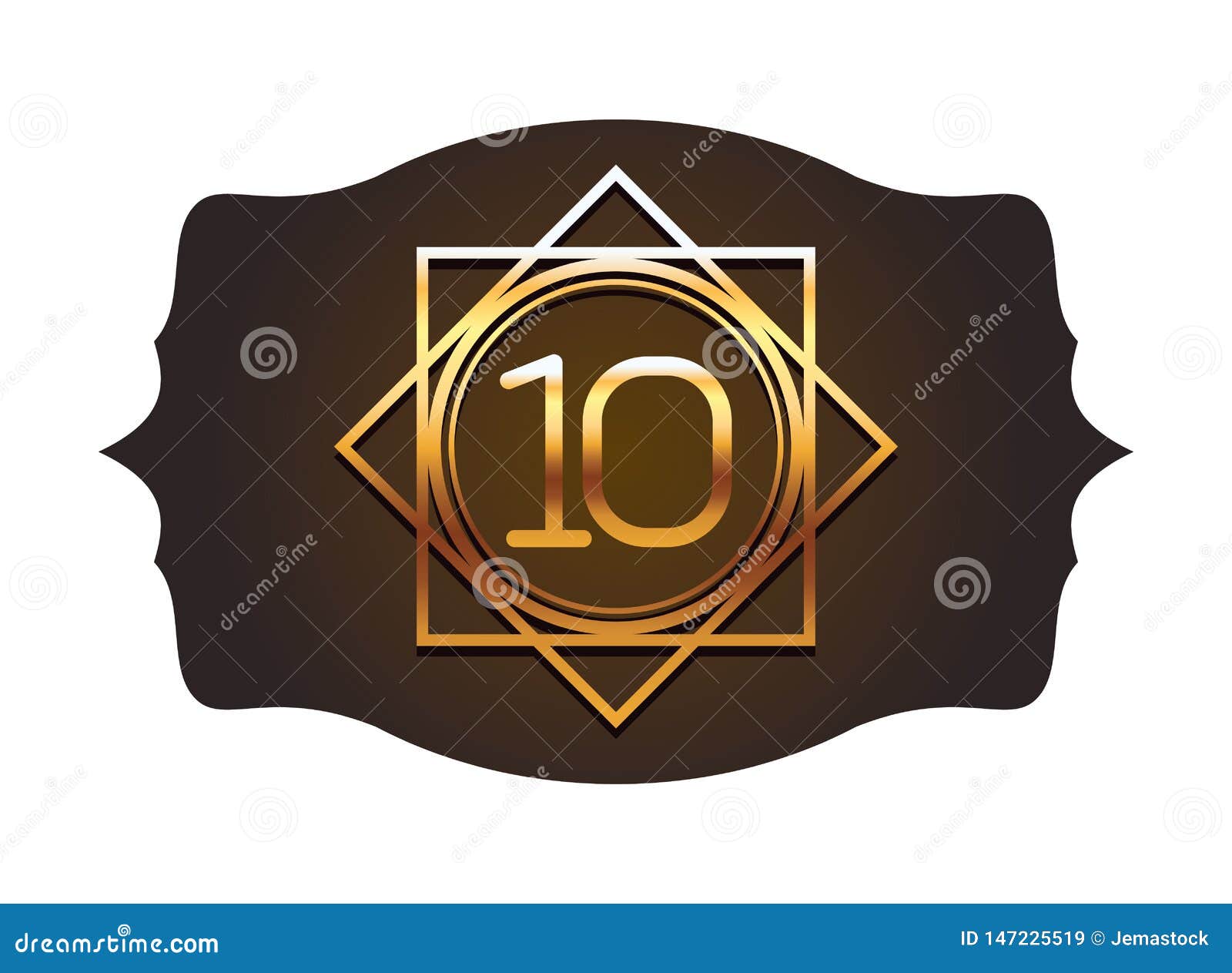 Ten number font stock vector. Illustration of lines - 147225519