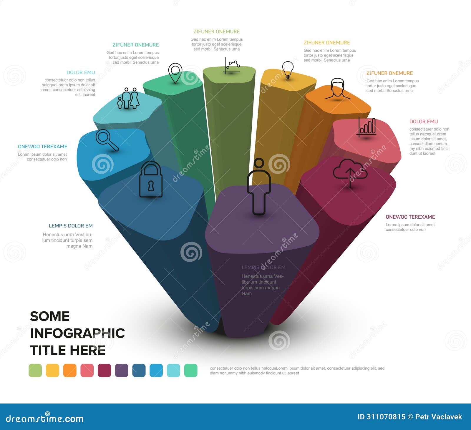Ten Pastel Color Elements in Circle Multipurpose Infographic Template ...