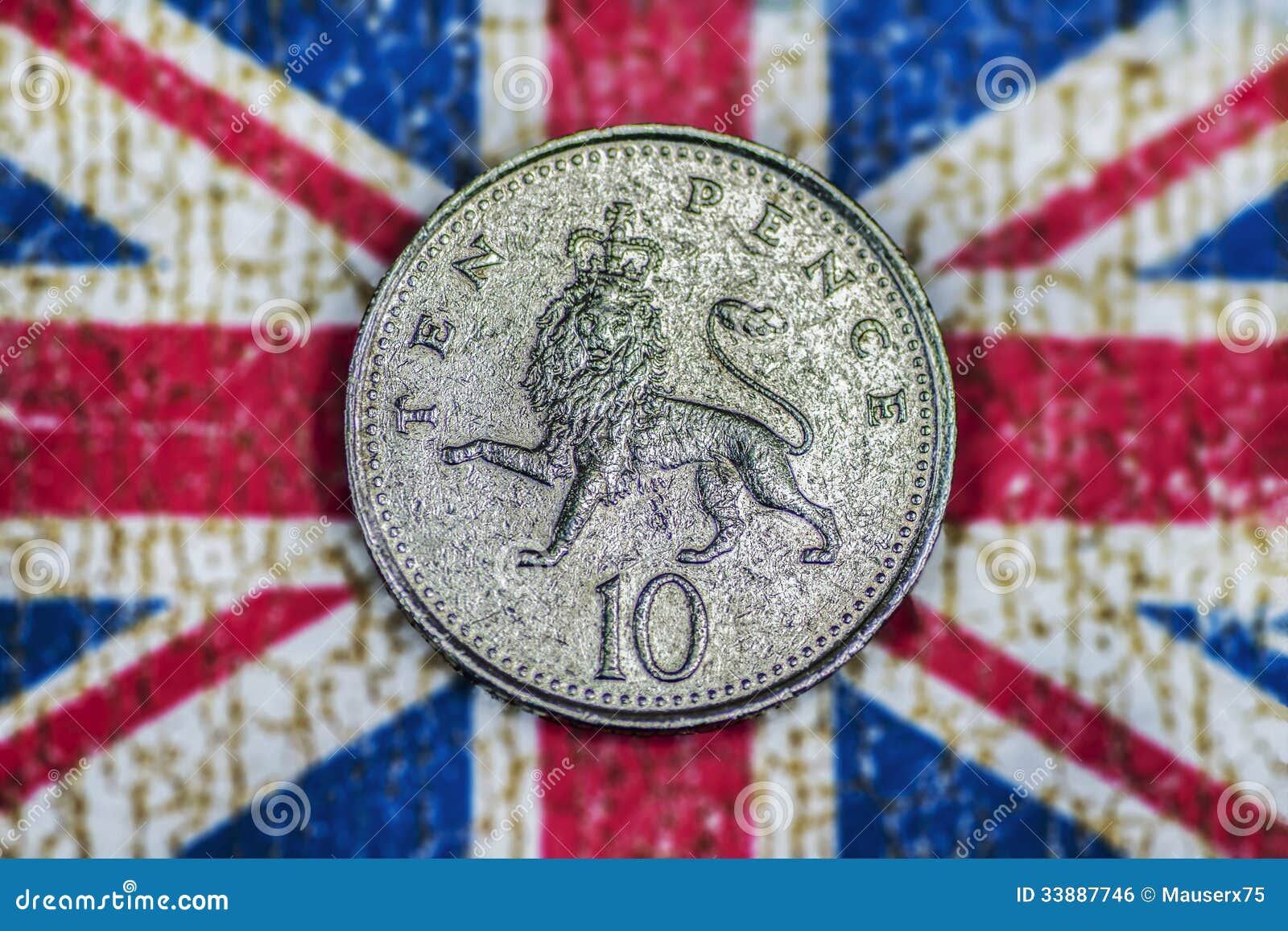 Ten Pence stock photo. Image of blue, europe, bank, business - 33887746