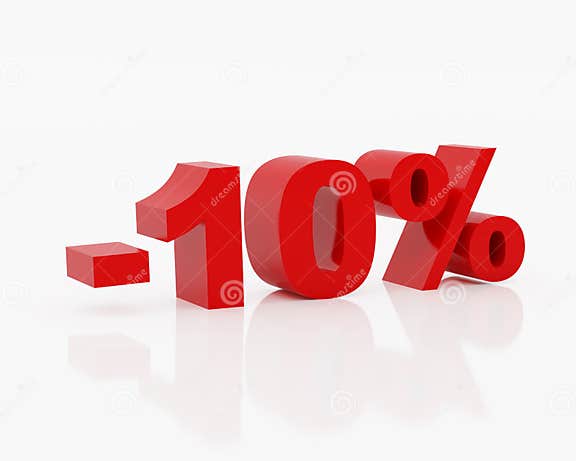 Ten percent stock illustration. Illustration of saving - 3938431