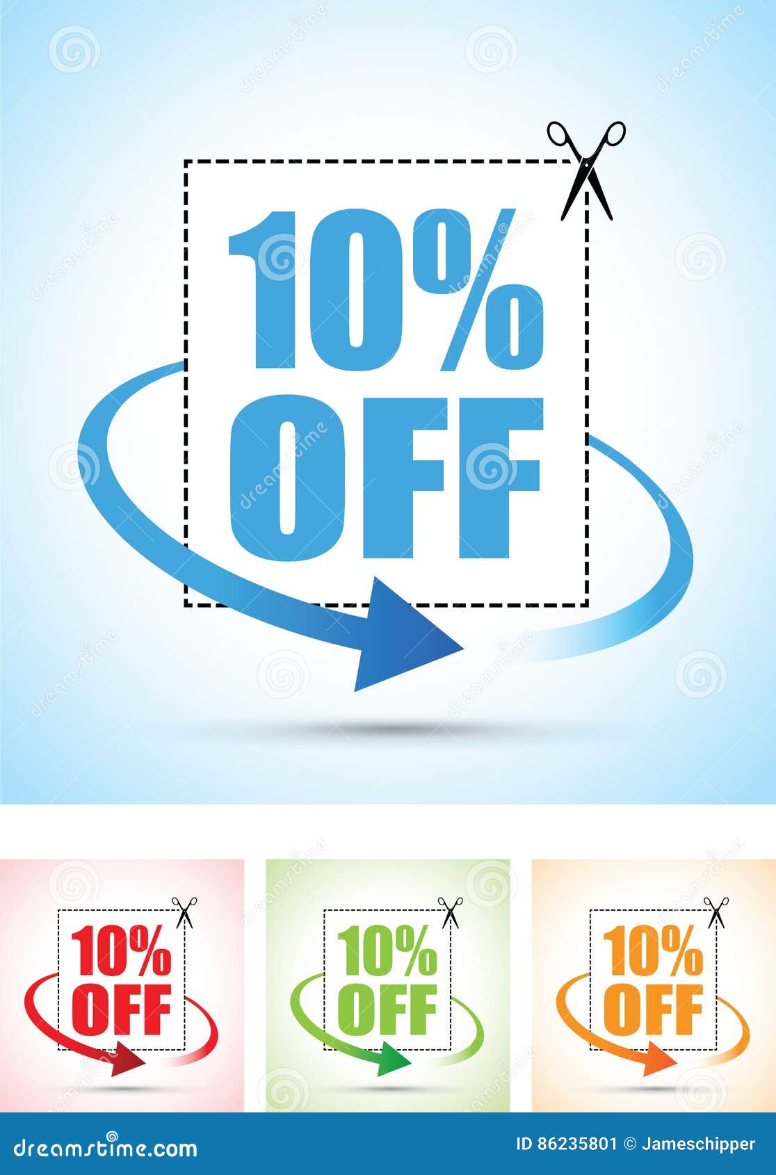 Ten percent arrow set stock vector. Illustration of icon - 86235801