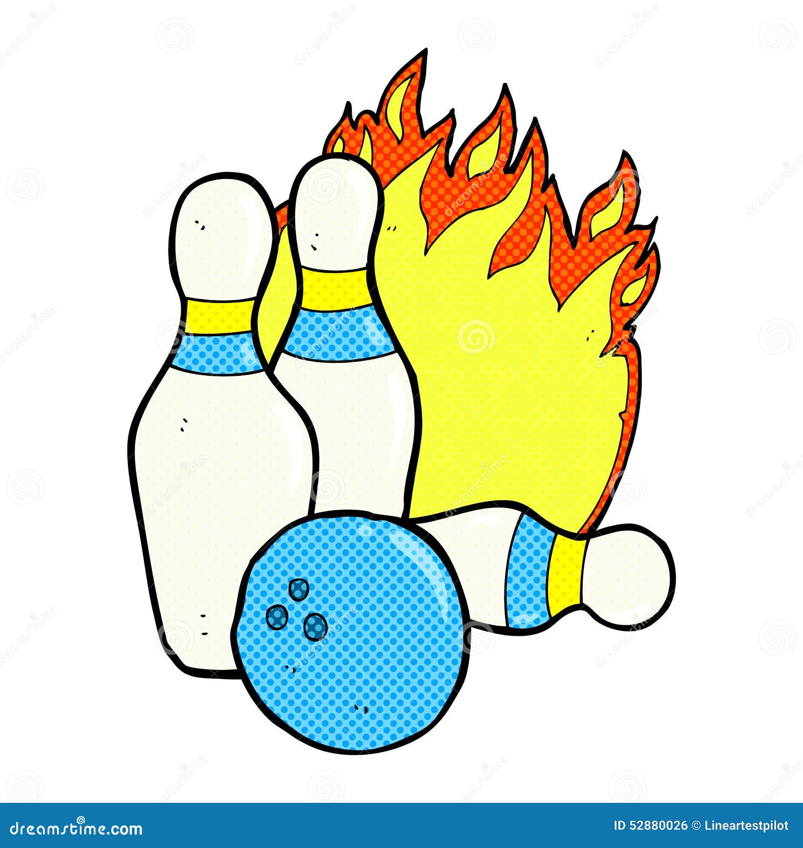 Ten Pin Bowling Comic Cartoon Stock Illustration - Illustration of ...
