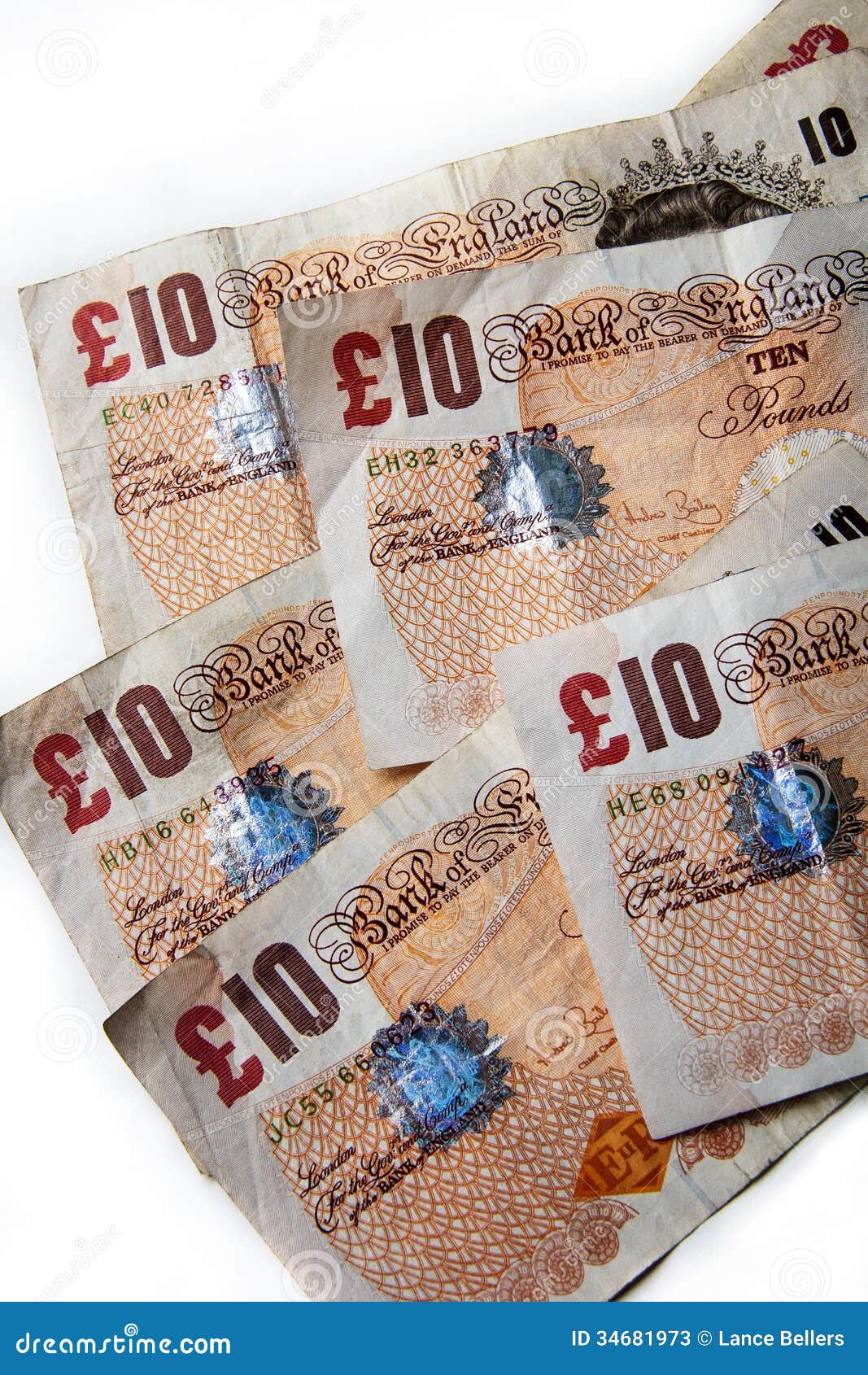 Ten Pound British Banknotes Stock Image - Image of background, britain ...