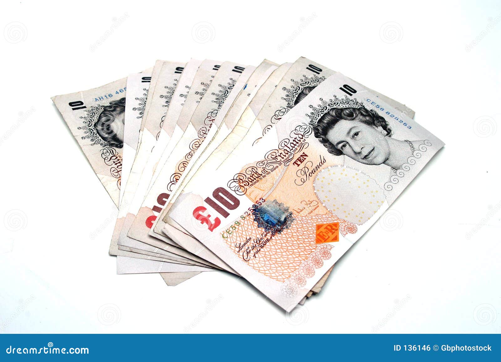 Ten Pound Notes editorial photo. Image of queen, money - 136146