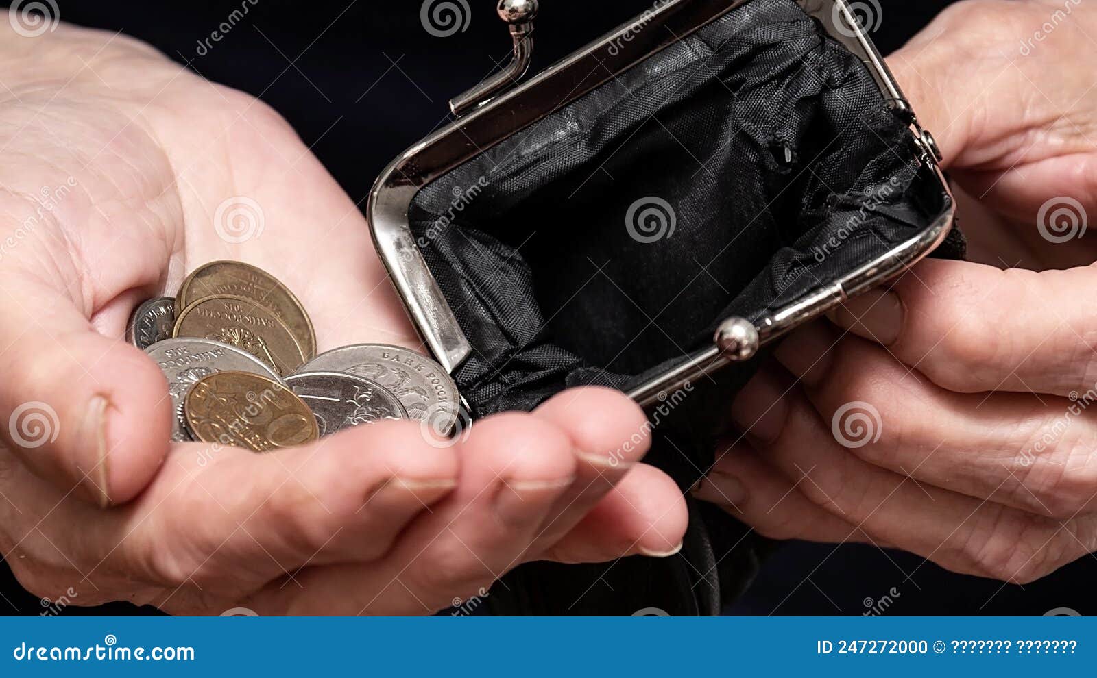 Coins in the Hands of a Pensioner. Stock Footage - Video of money ...