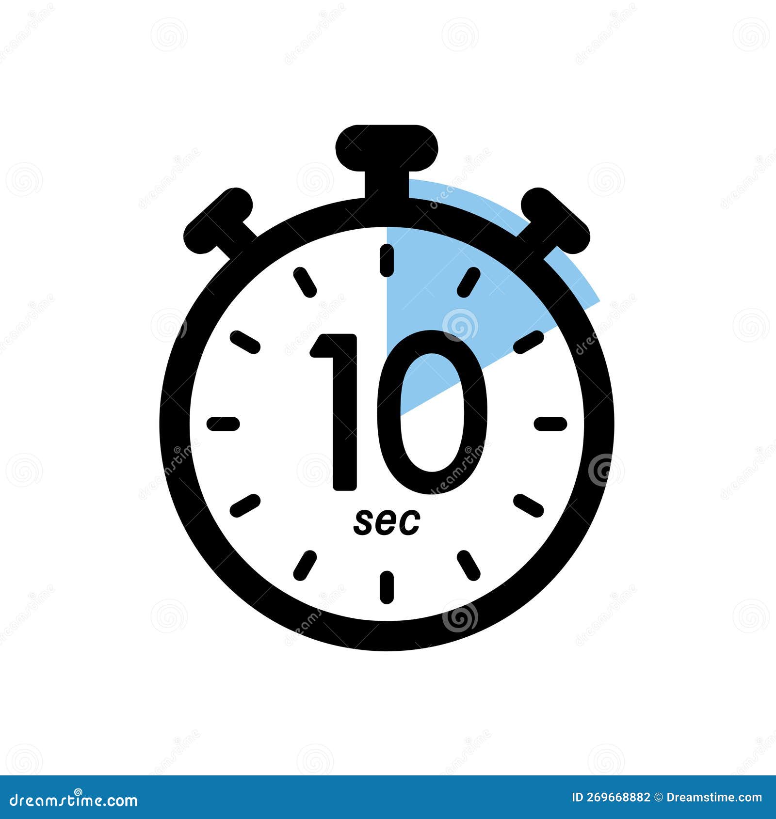 Ten Seconds Stopwatch Icon, Timer Symbol, 10 Sec Waiting Time Vector ... Ten Seconds Stopwatch Icon, Timer Symbol, 10 Sec Waiting Time Vector ...
