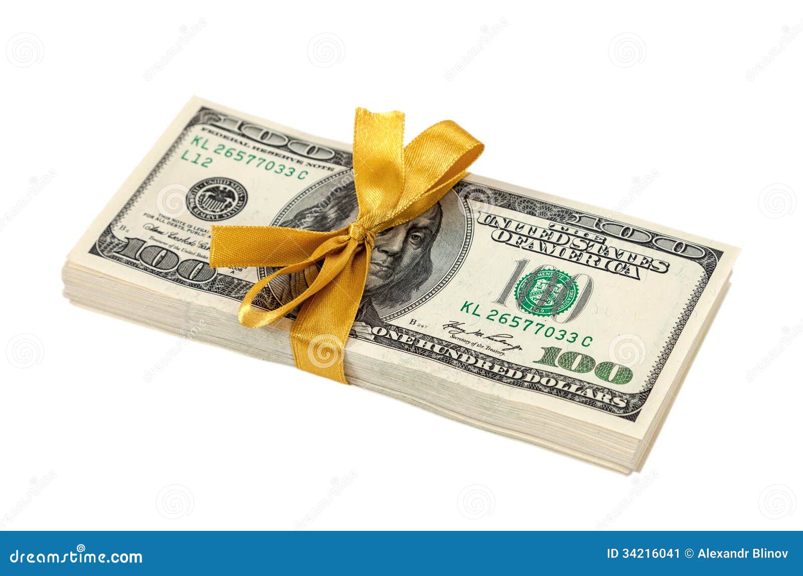 Ten Thousand Dollar Piles Of One Hundred Dollar Bills Stock Image ...