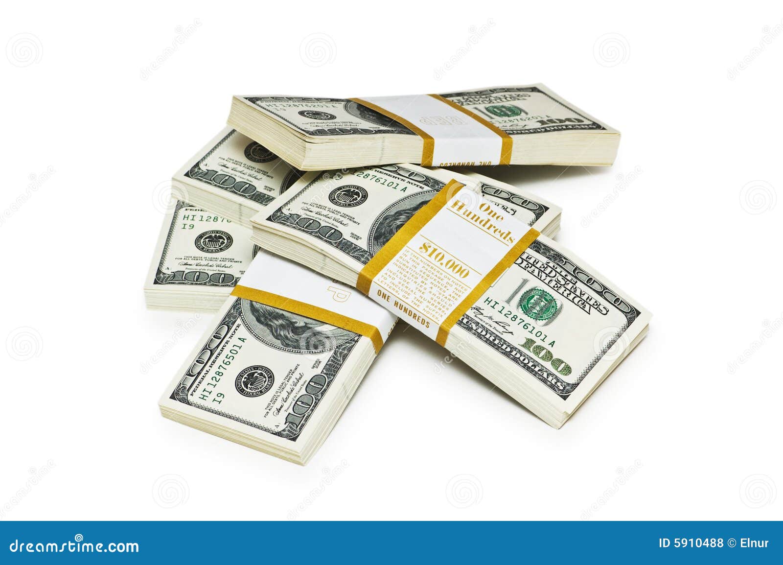 Ten thousand dollar stacks stock photo. Image of dollar - 5910488