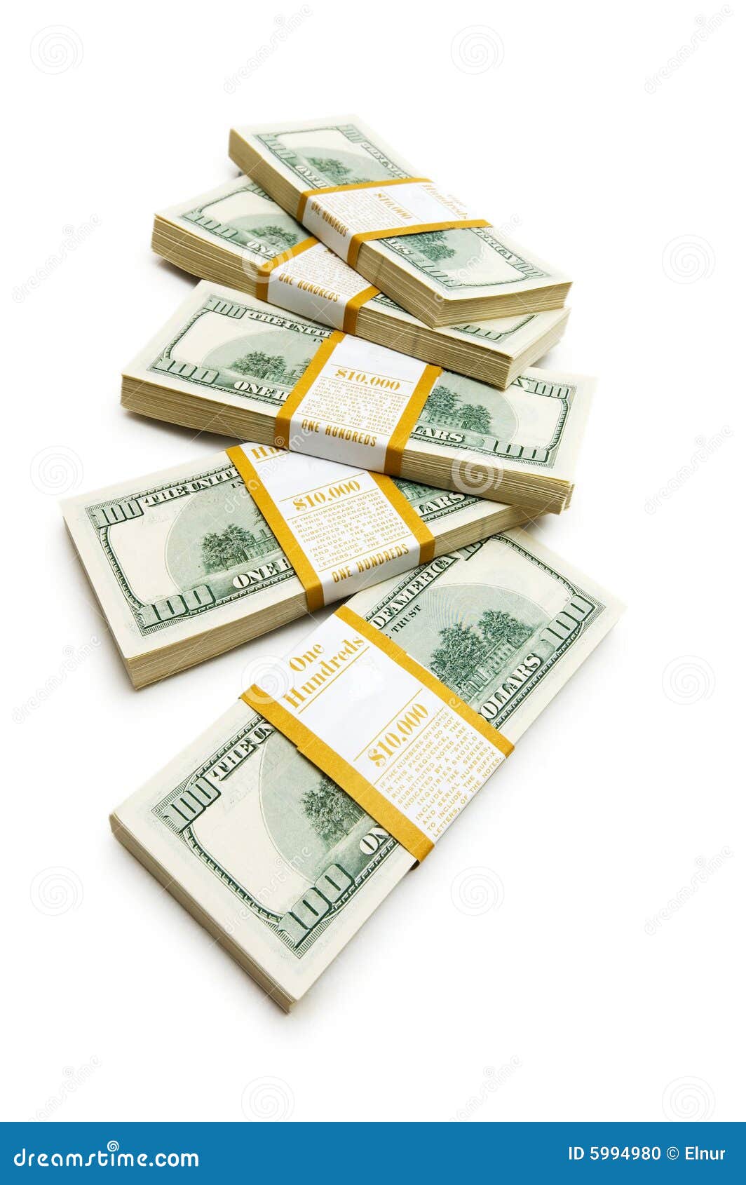 Ten thousand dollar stacks stock photo. Image of business - 5994980