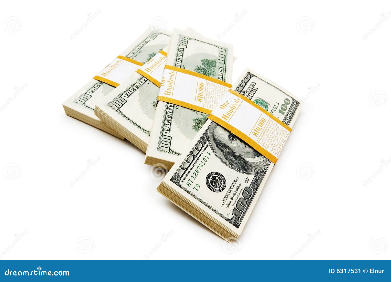 Ten thousand dollar stacks stock image. Image of dollars - 6317531