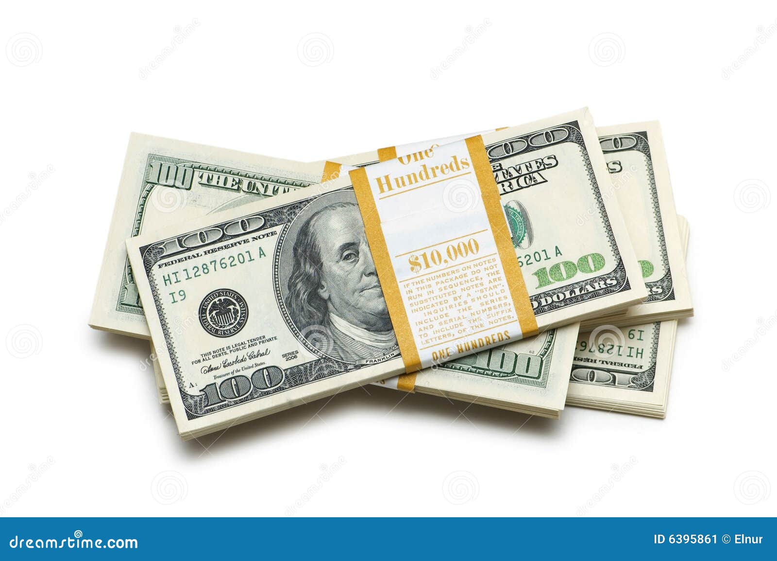 Ten thousand dollar stacks stock image. Image of paying - 6395861