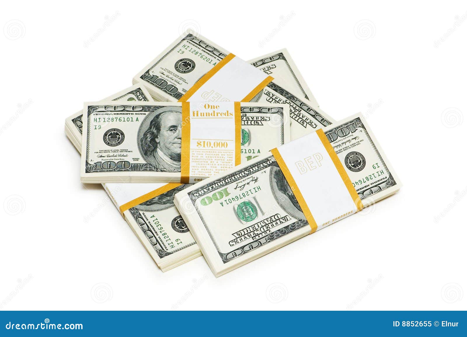 Ten thousand dollar stacks stock image. Image of dollars - 8852655