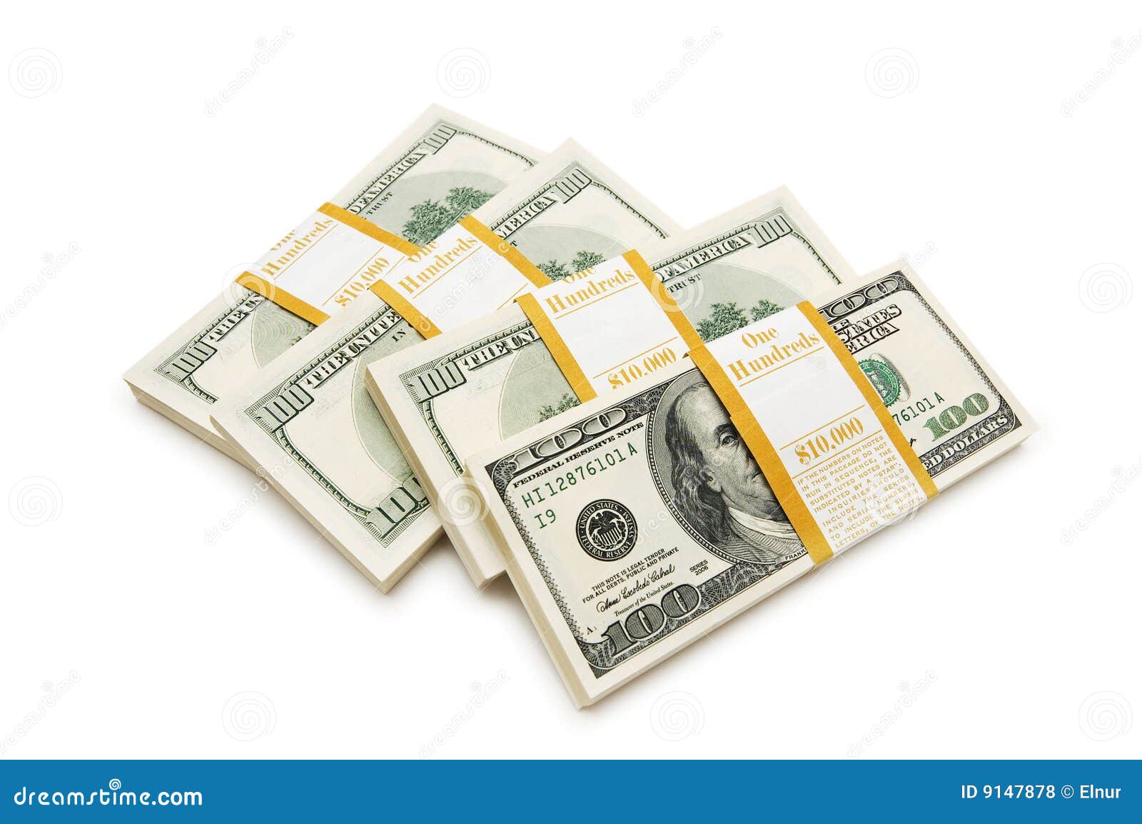 Ten thousand dollar stacks stock photo. Image of cash - 9147878