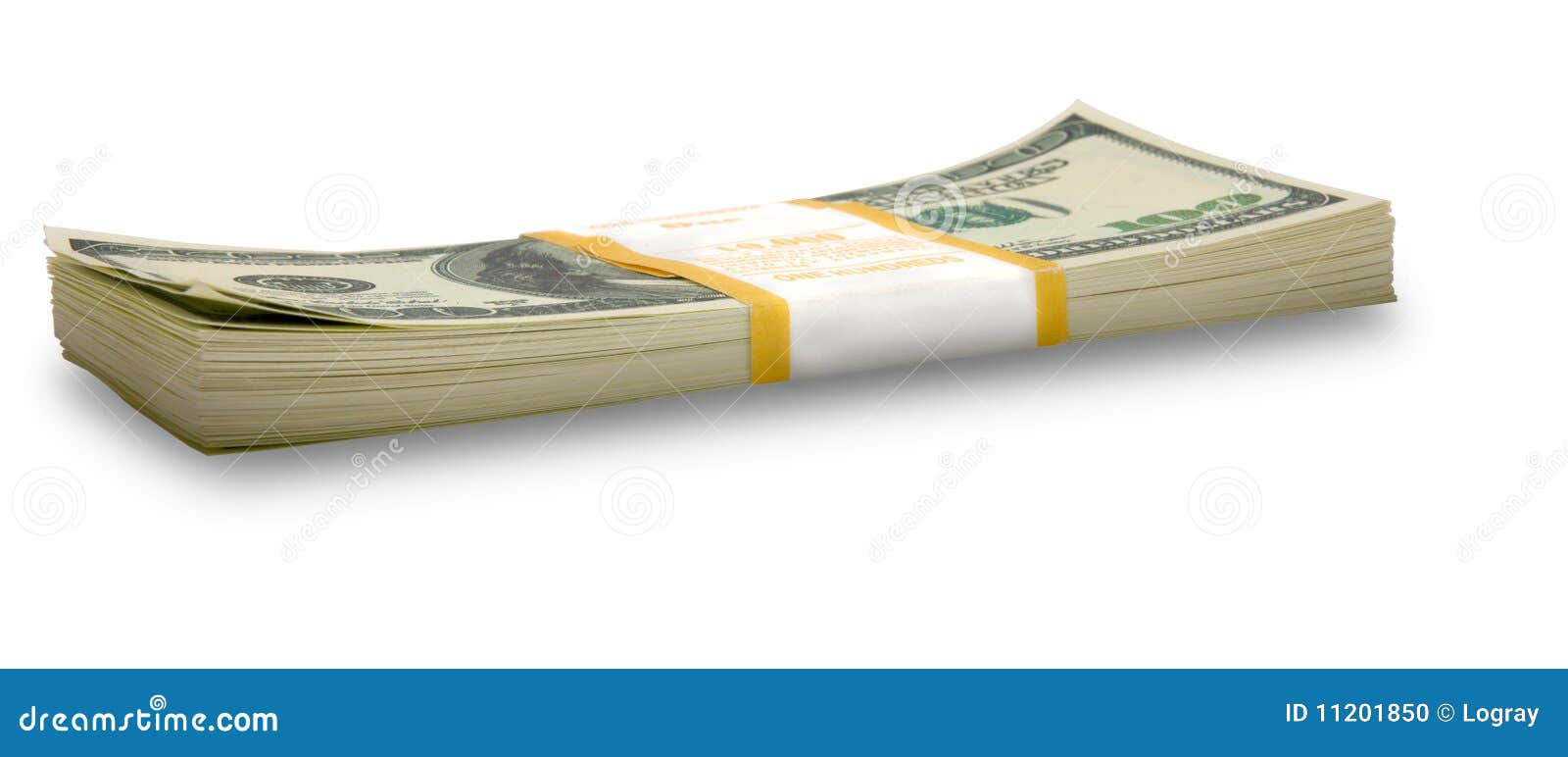 Ten Thousand Dollar Stacks Isolated Stock Photo - Image of savings ...