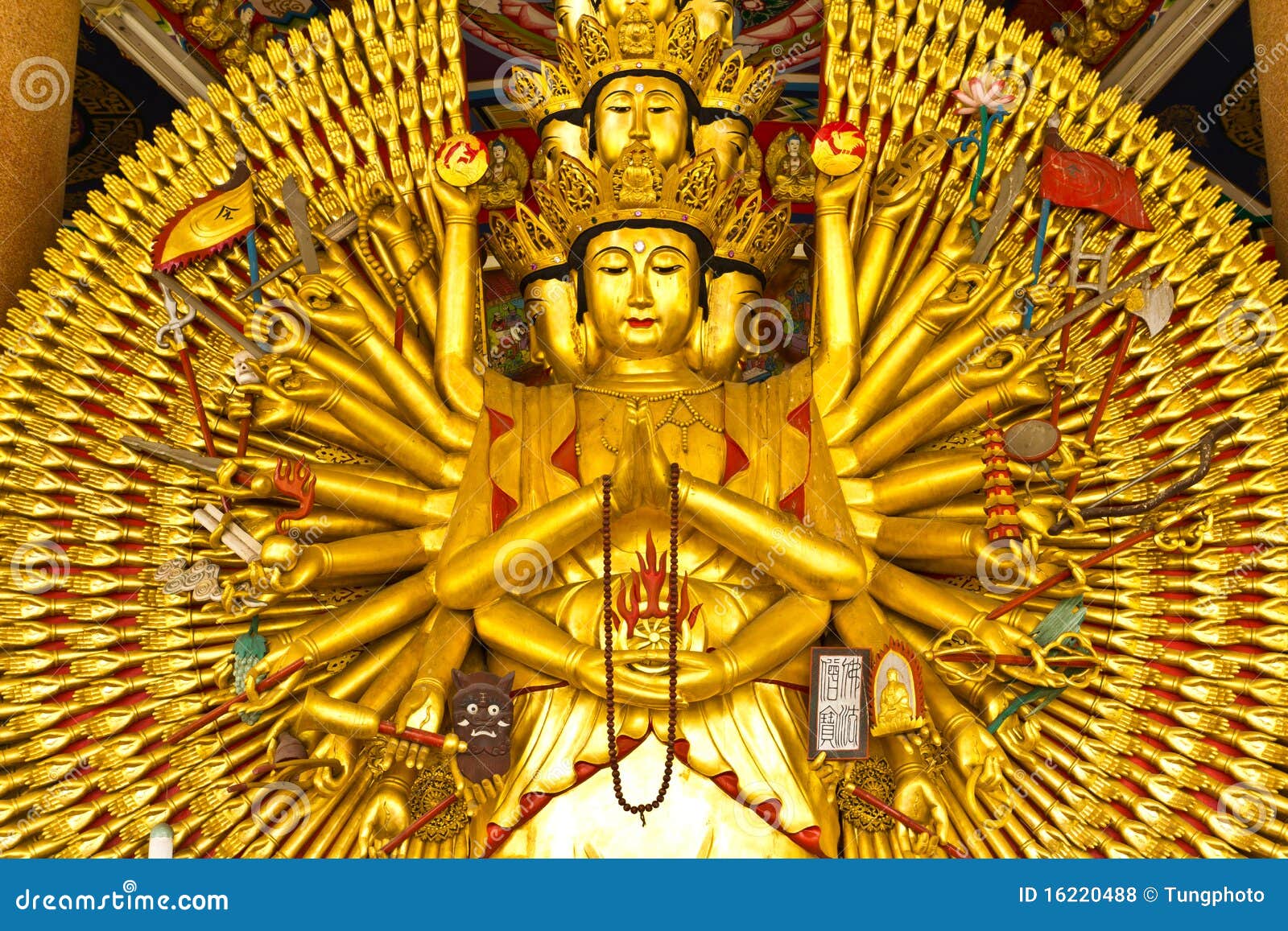 The Ten Thousand Hands Buddha Statue Stock Photo - Image of east, quan ...