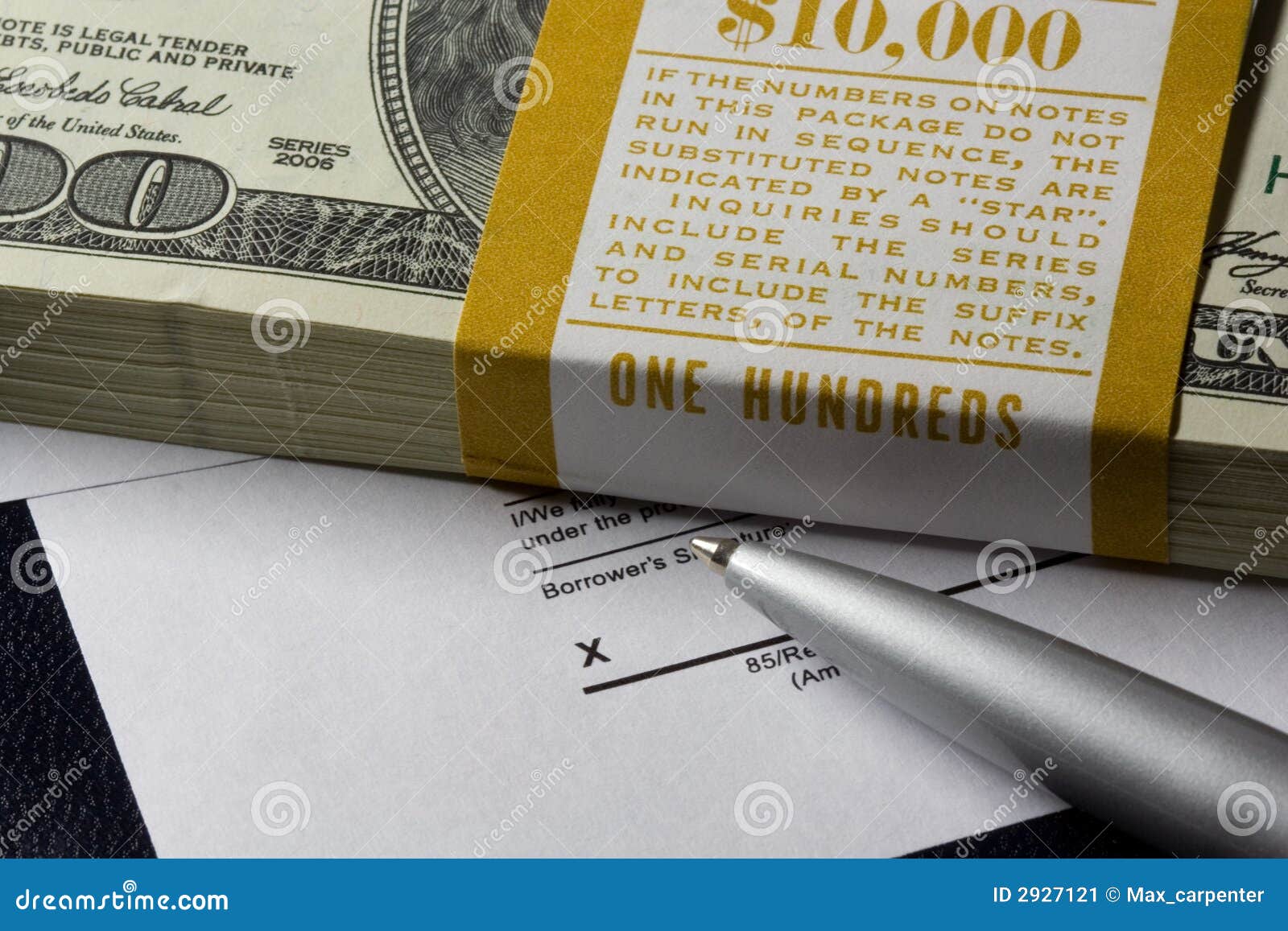 Ten thousands dollars stock image. Image of bills, deal - 2927121