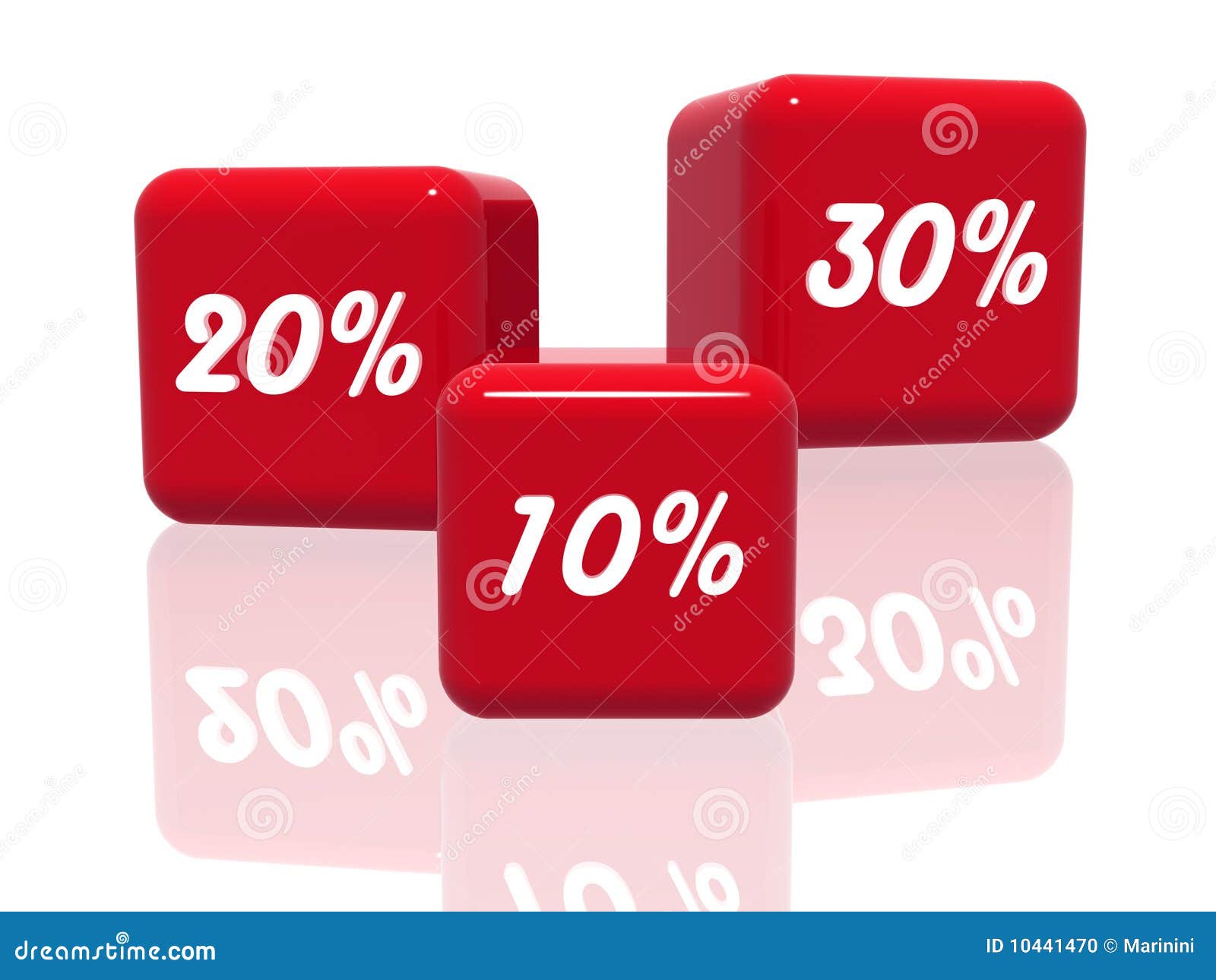 Ten, Twenty And Thirty Percentages In Red Stock Photo | CartoonDealer ...