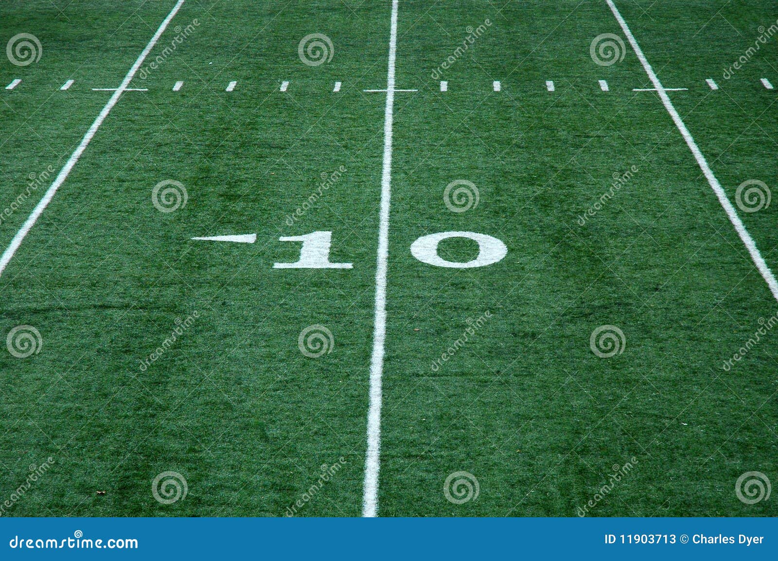 Ten Yard Line stock image. Image of stadium, green, painted - 11903713