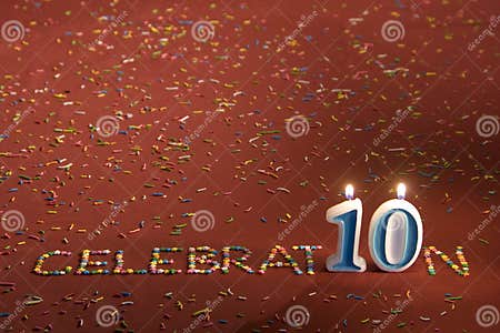 Ten years stock photo. Image of brilliant, colors, candle - 11893952