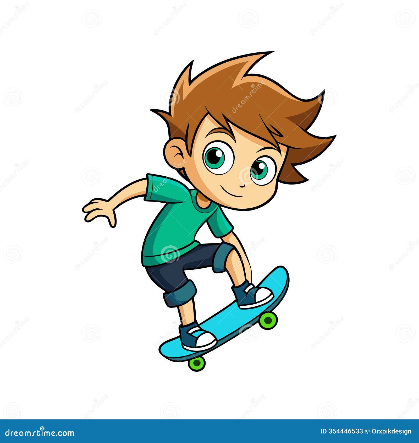 Tenacious Cartoon Boy Committed To Goals Stock Vector - Illustration of ...