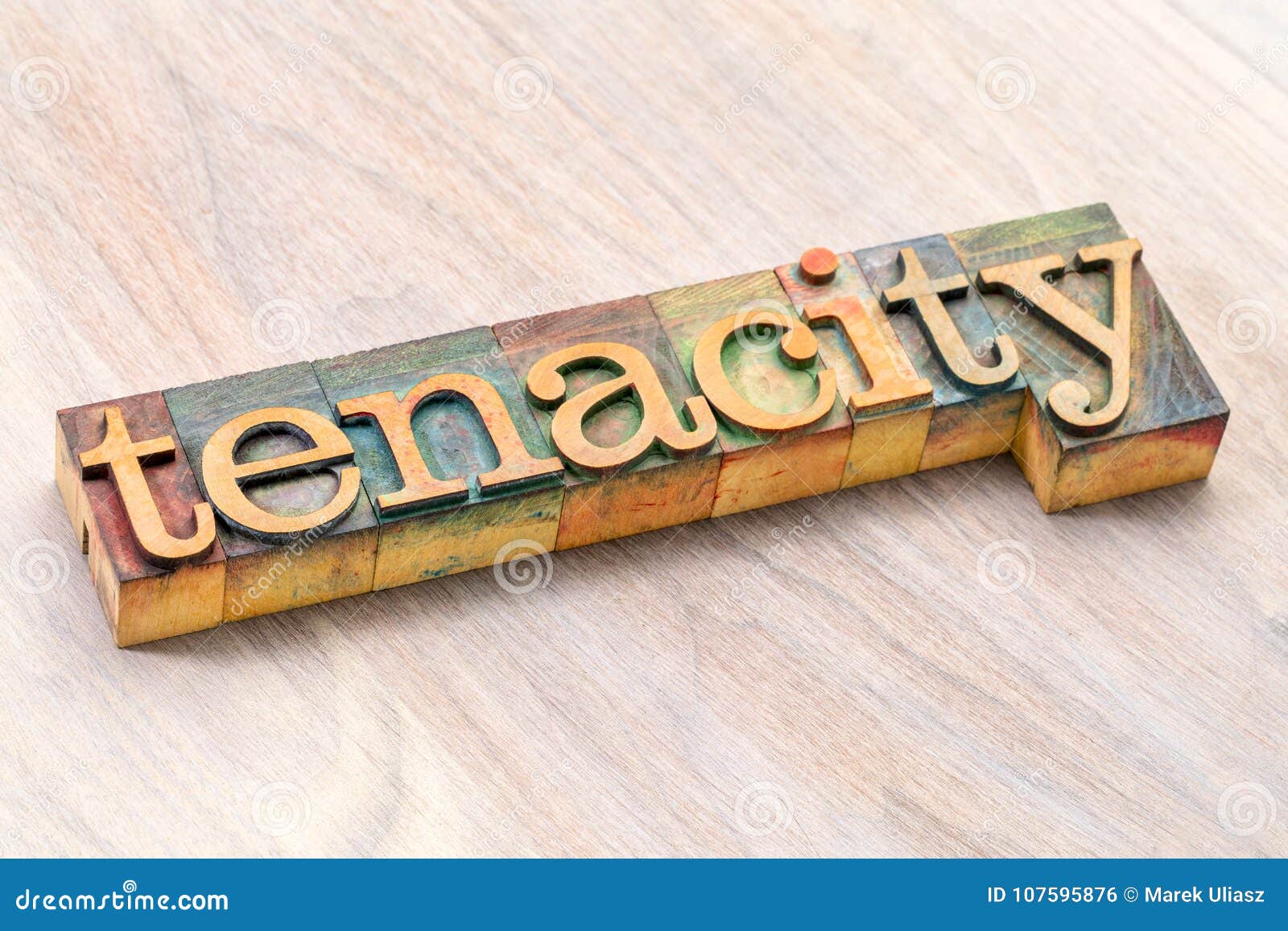Tenacity Word Abstract in Wood Type Stock Photo - Image of letterpress ...