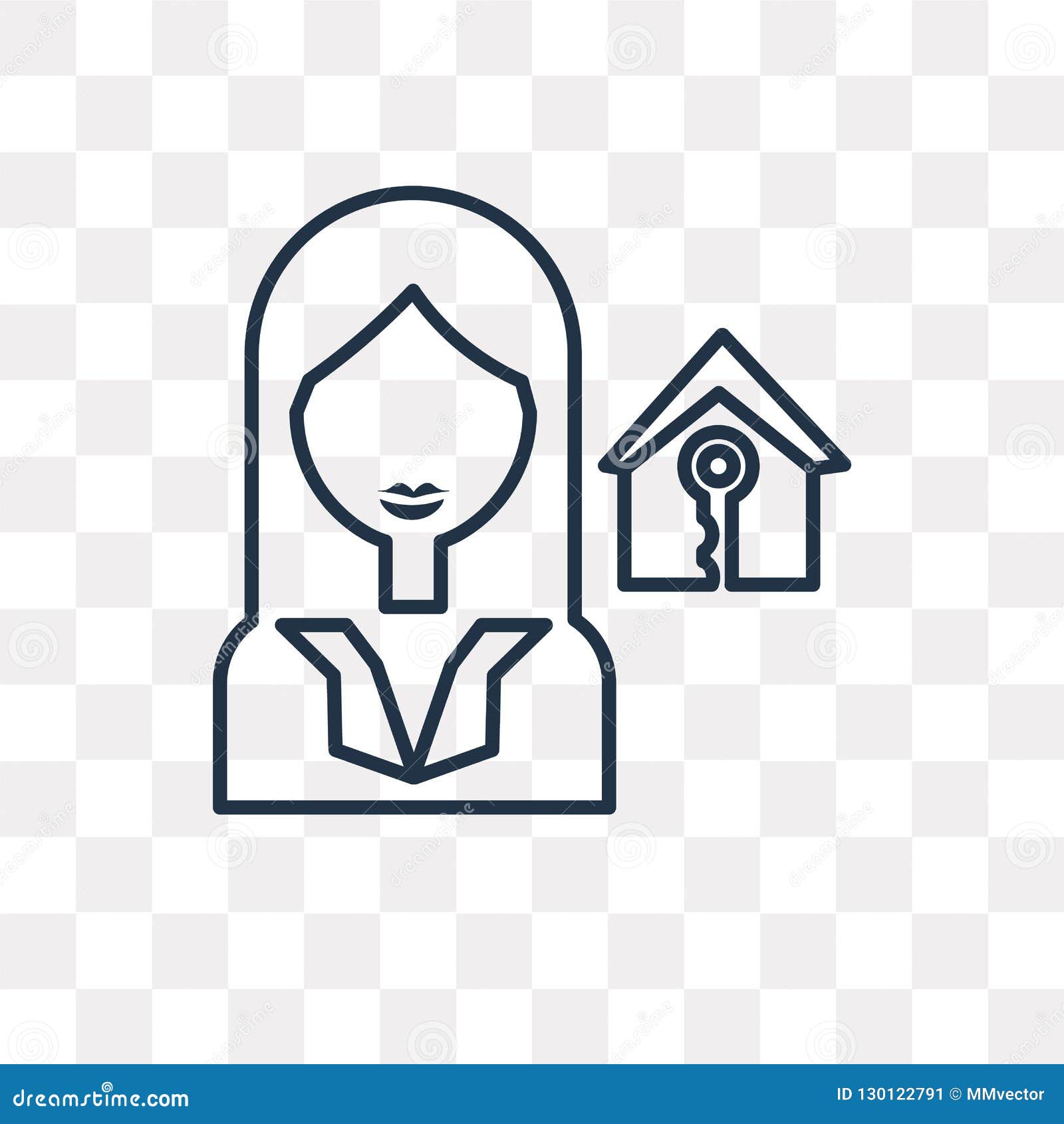 Tenant Vector Icon Isolated On Transparent Background, Linear Te ...