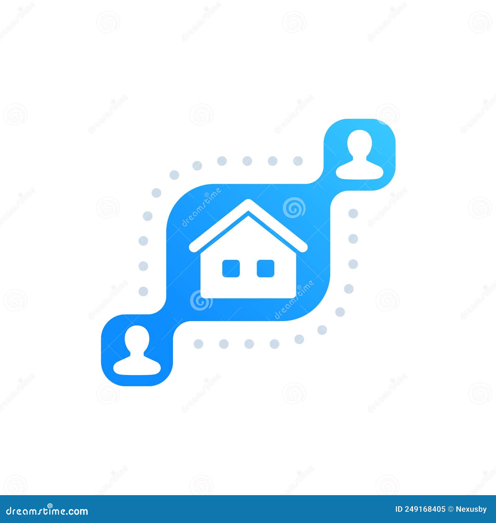 Tenants and House Vector Icon Stock Vector - Illustration of home ...