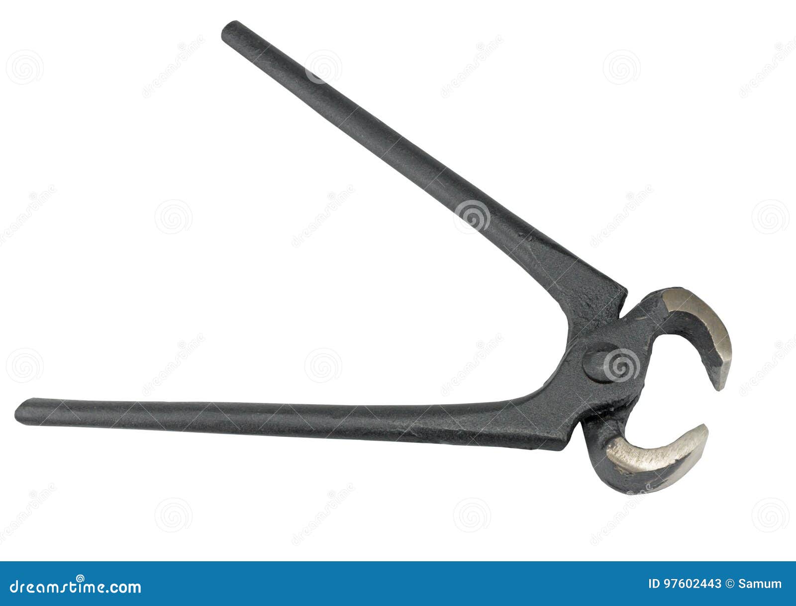 Tenazas Negras Aisladas En Blanco Imagen de archivo - Imagen de negro ...
