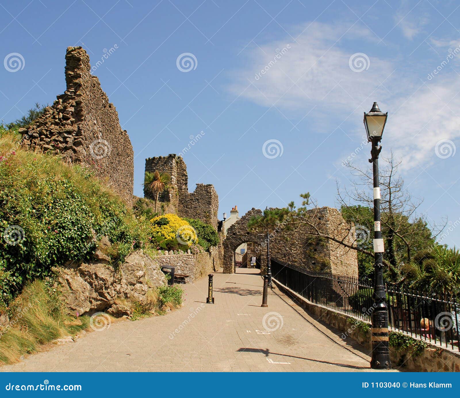 Tenby Ruins stock photo. Image of white, europea, tenby - 1103040
