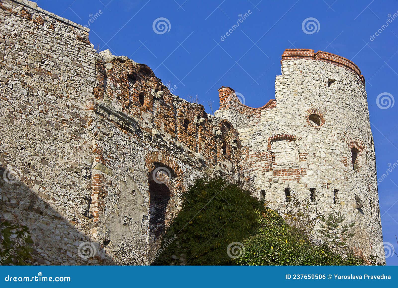Tenczyn medieval castle stock photo. Image of stone - 237659506