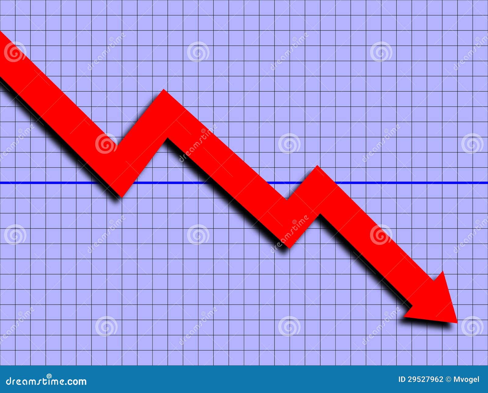 Tendência descendente ilustração stock. Ilustração de descida - 29527962