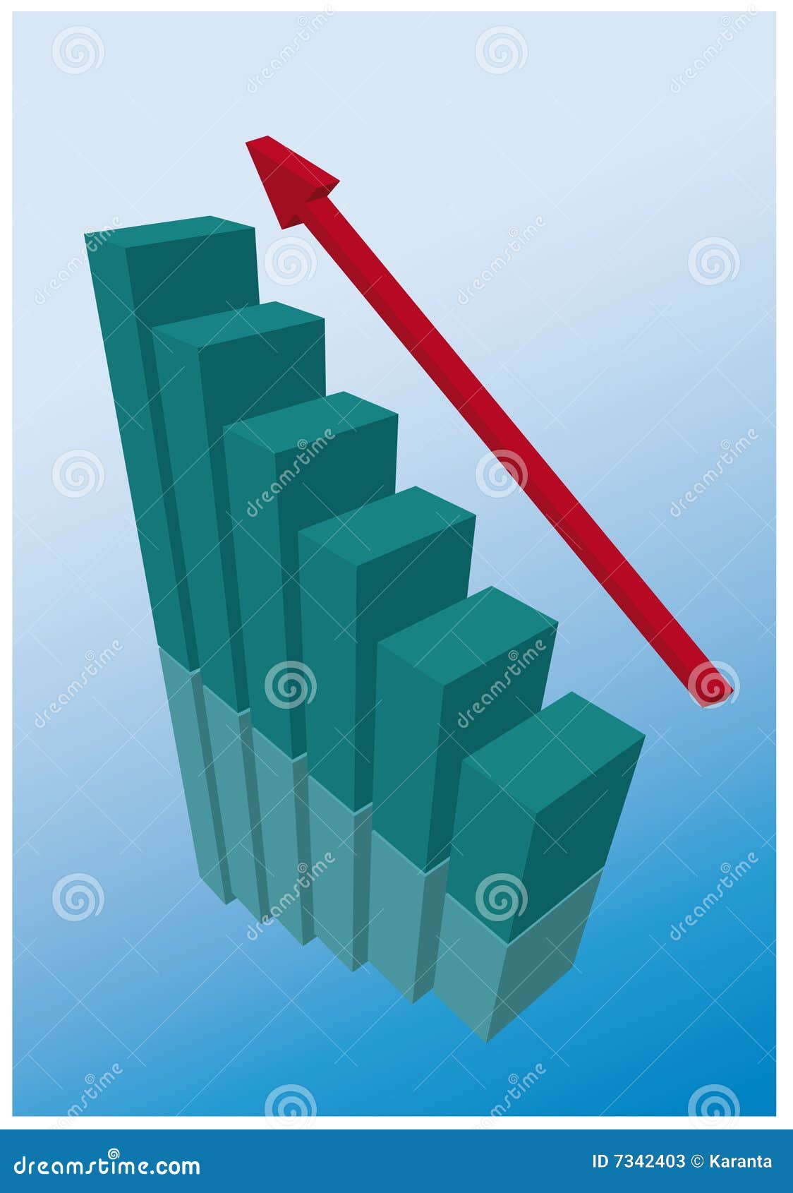 Tendencia al alza ilustración del vector. Ilustración de flecha - 7342403