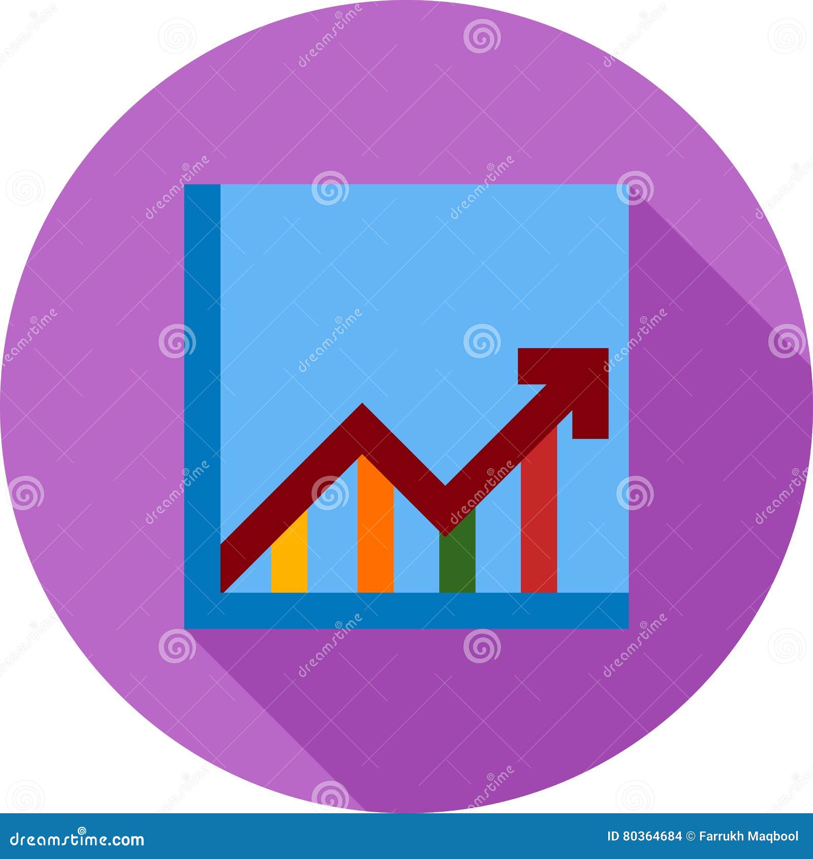 Tendenz im Diagramm vektor abbildung. Illustration von geld - 80364684