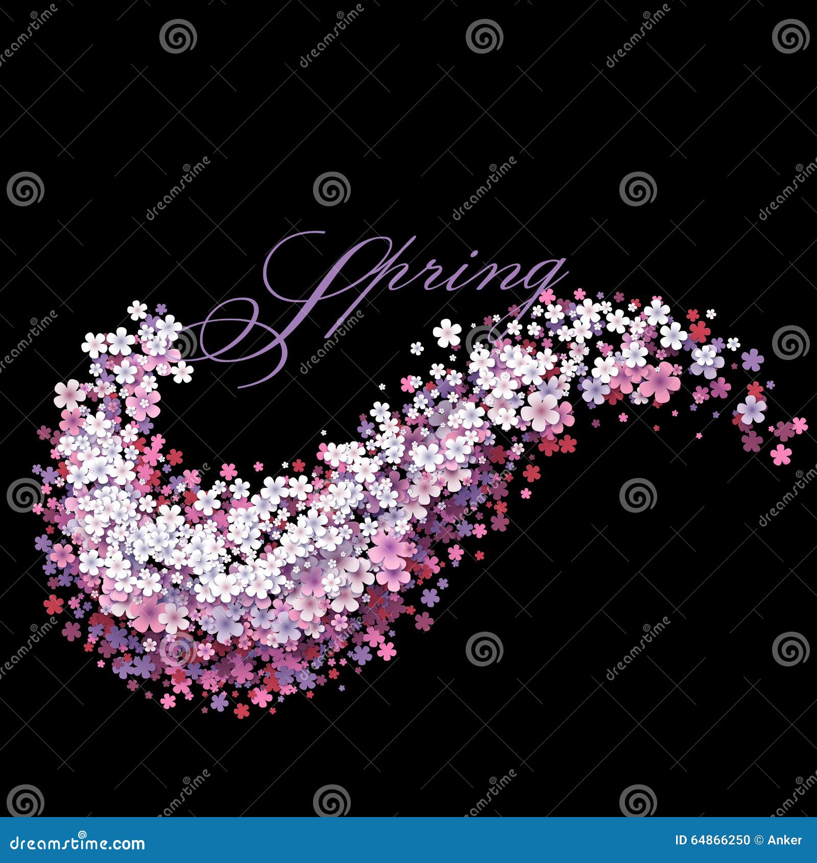 Tender Background with Flower Wave Stock Vector - Illustration of ...