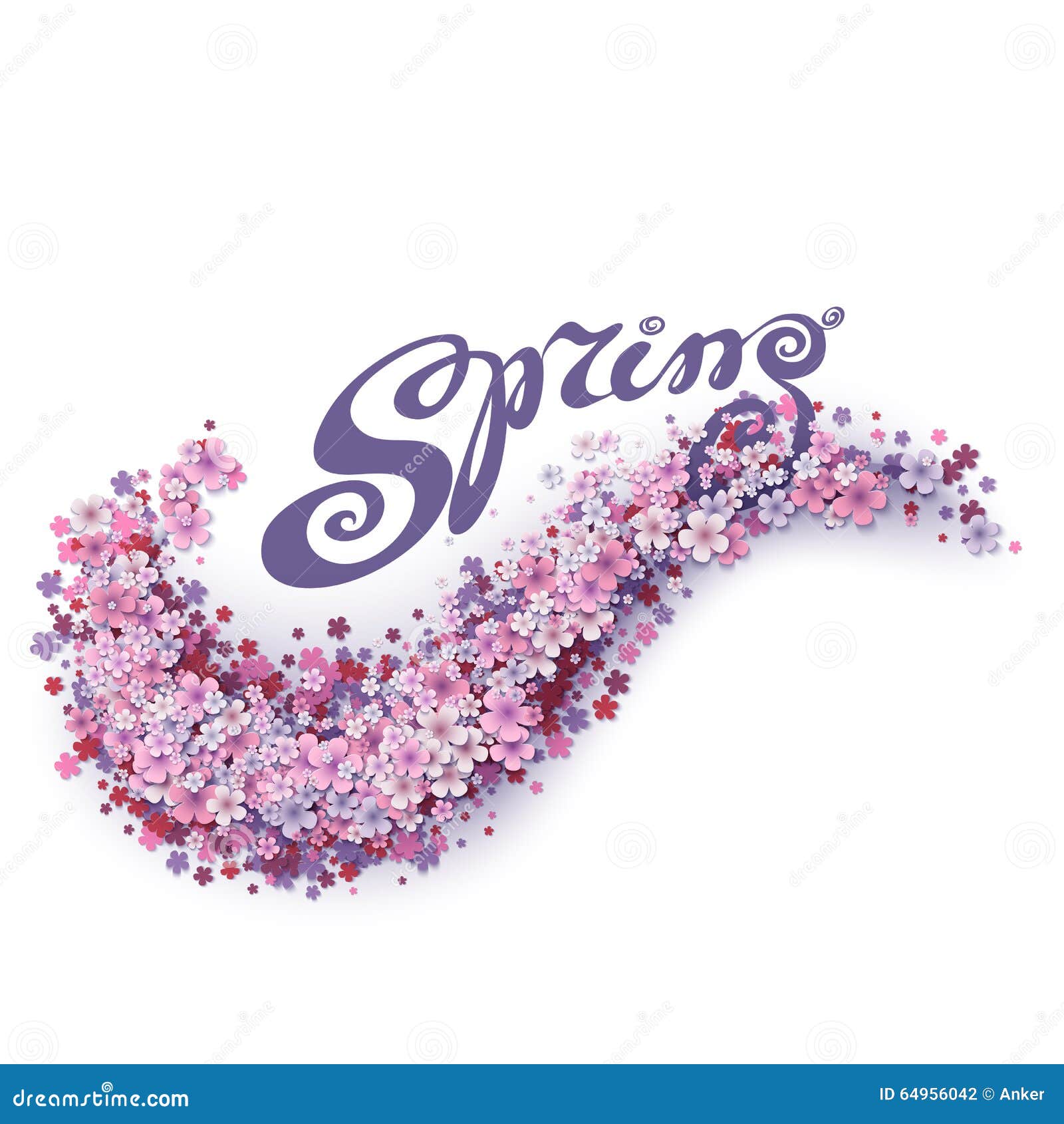 Tender Background with Flower Wave Stock Vector - Illustration of card ...