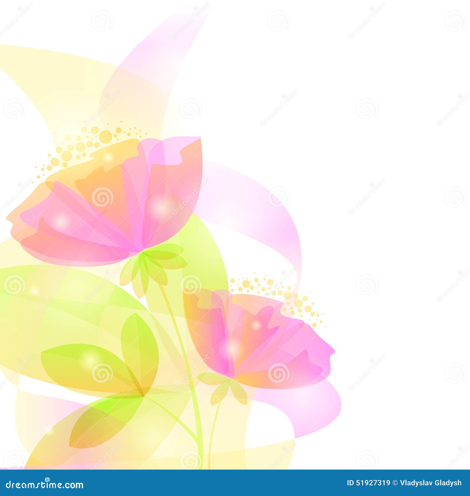 Tender Background with Pink Abstract Flowers. EPS 10 Stock Vector ...