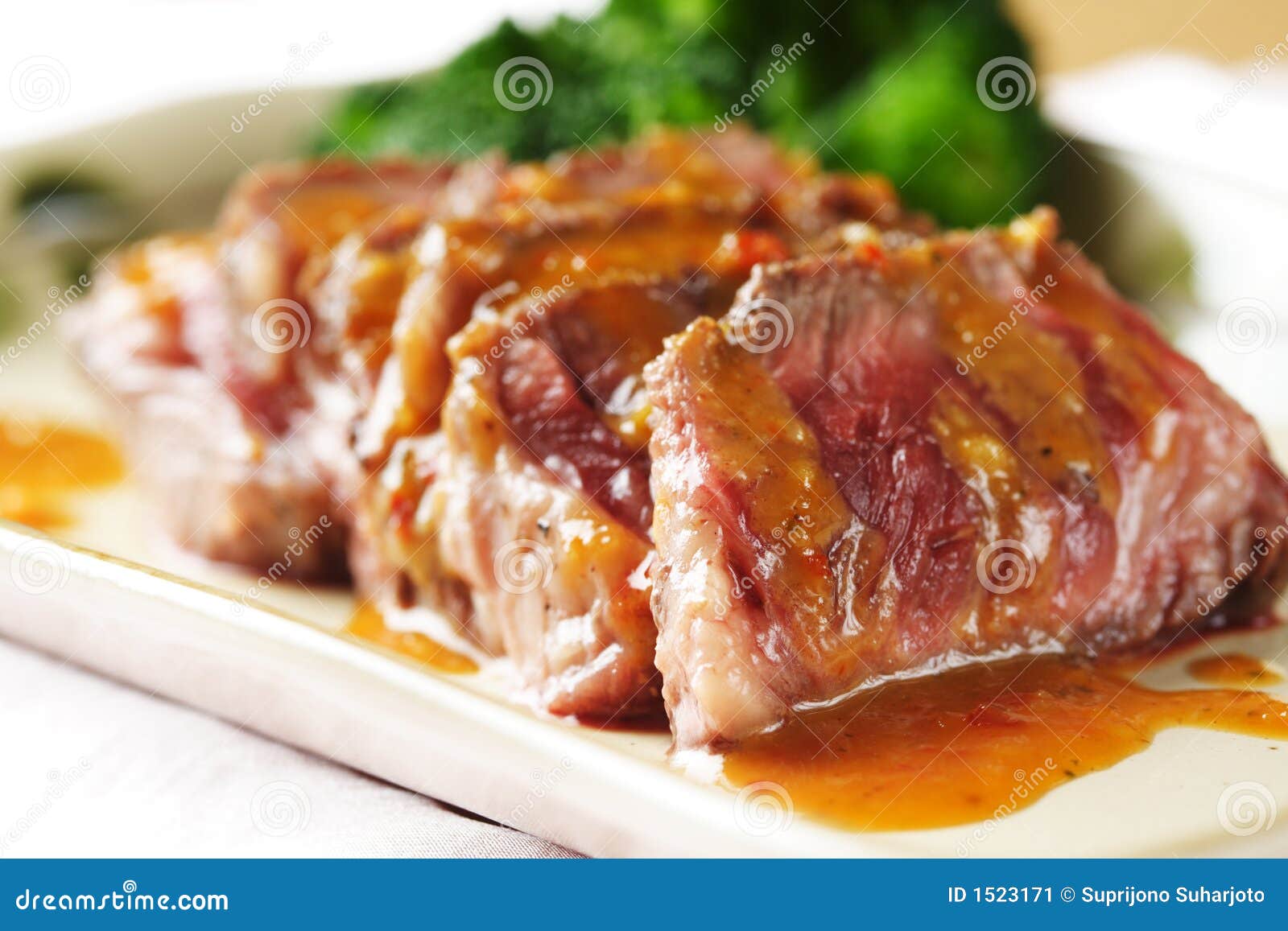 Tender beef stock image. Image of plate, prime, meal, meat - 1523171