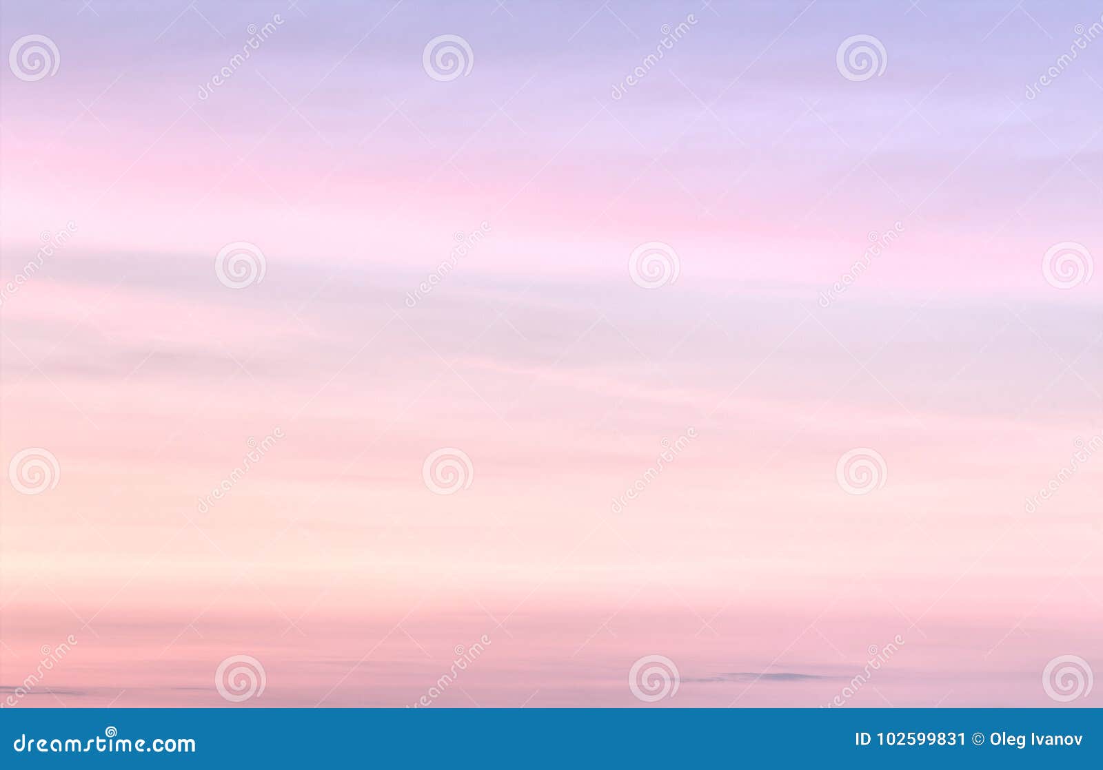 Tender Colorful Gradient of the Sky at the Cloudless Sunset Stock Image ...