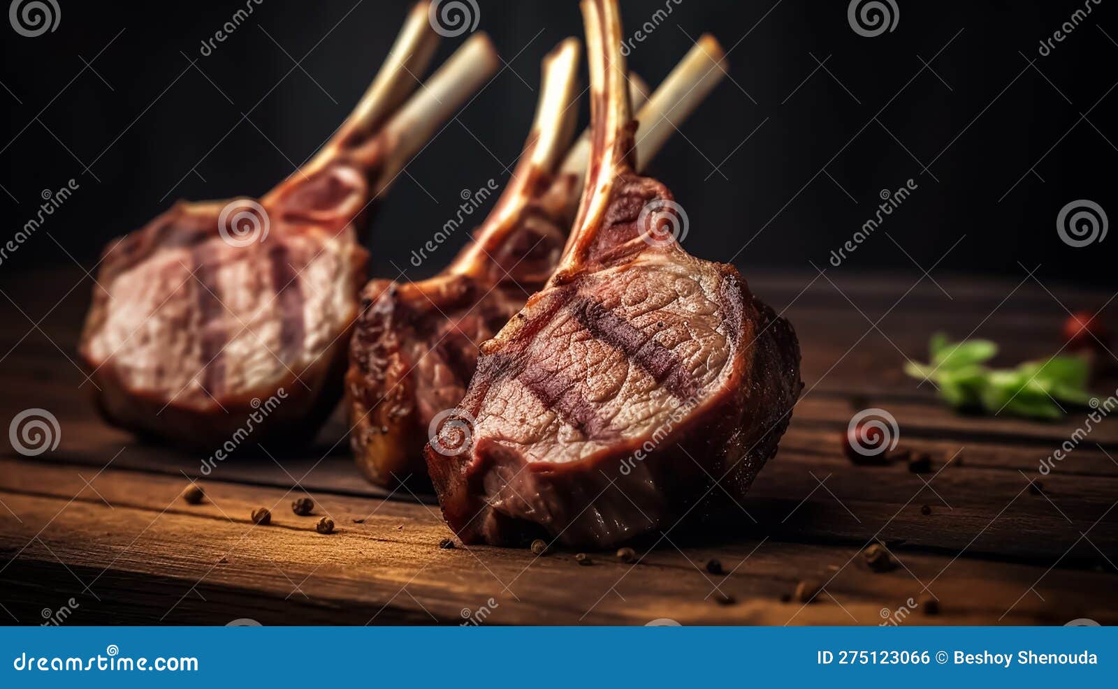Tender and Delicious Grilled Rack of Lamb Chops Cooked in Middle ...