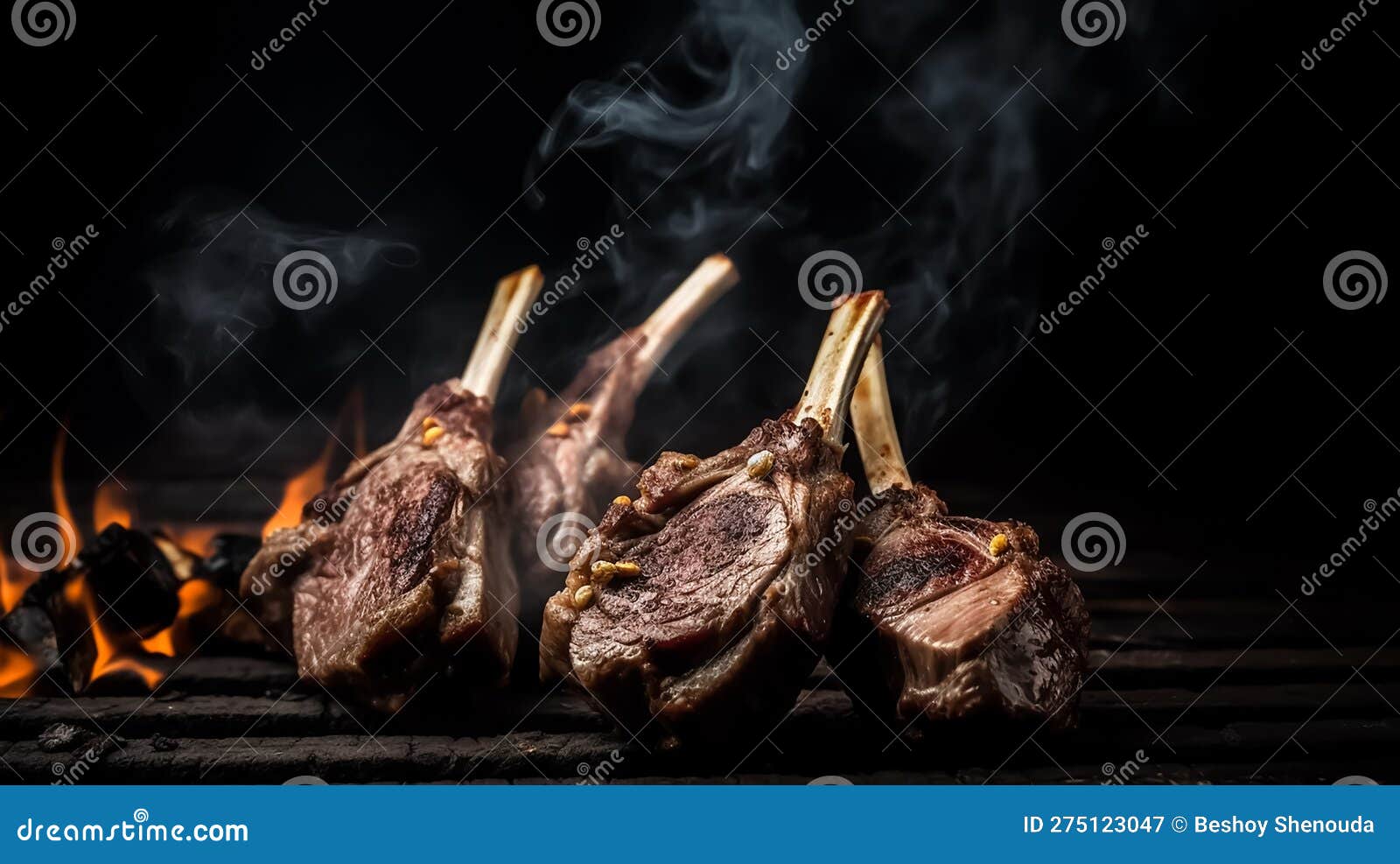 Tender and Delicious Grilled Rack of Lamb Chops Cooked in Middle ...