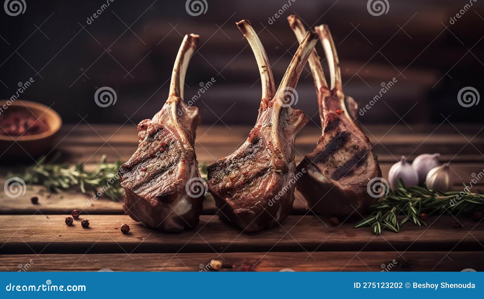 Tender and Delicious Grilled Rack of Lamb Chops Cooked in Middle ...