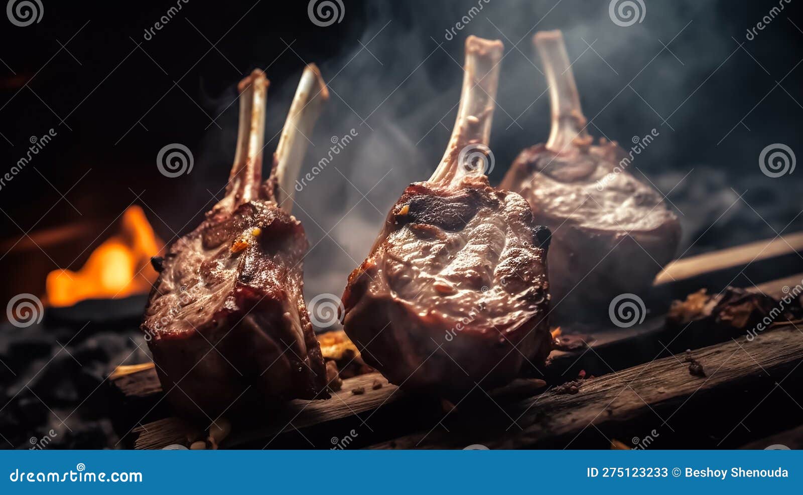Tender and Delicious Grilled Rack of Lamb Chops Cooked in Middle ...