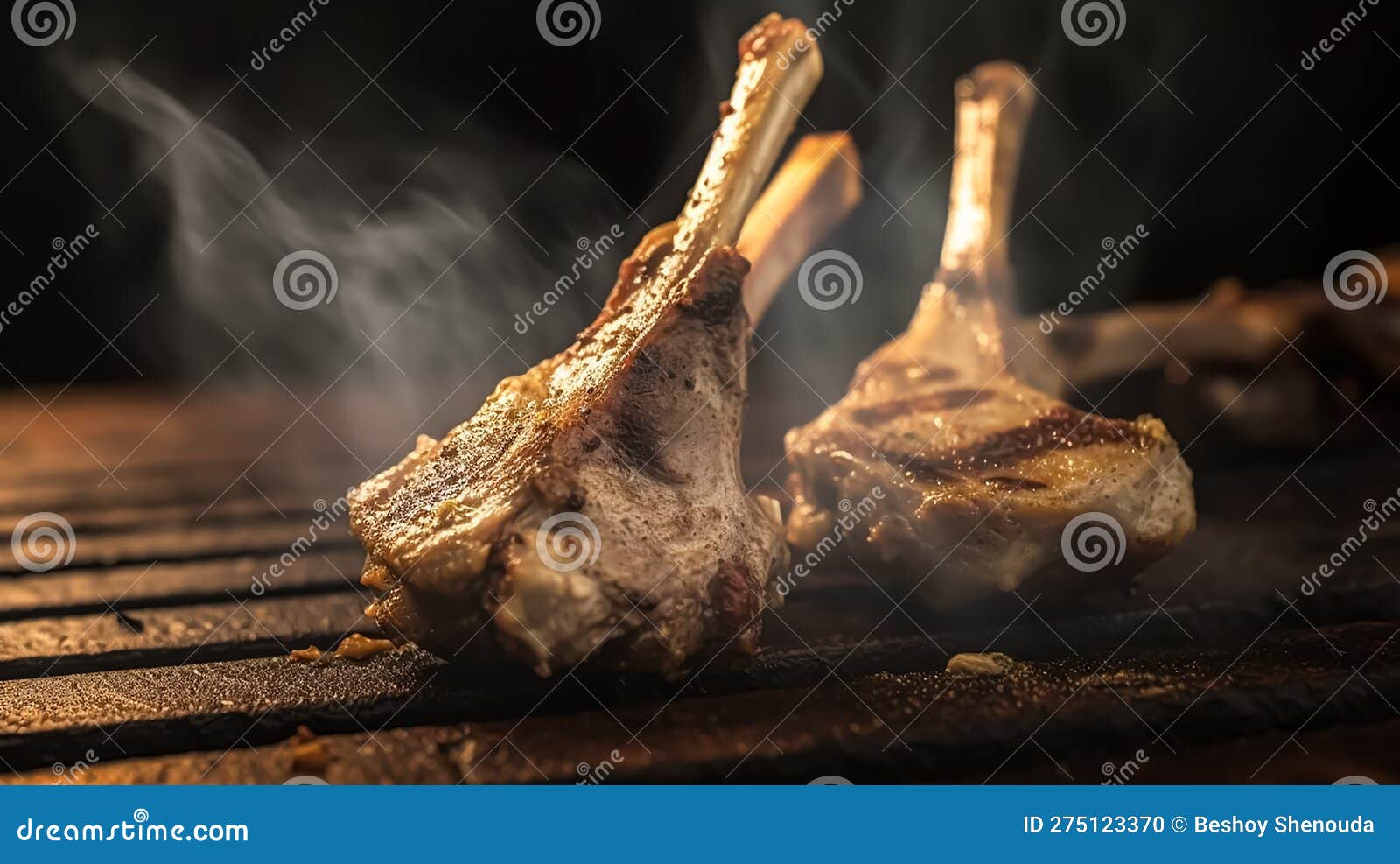 Tender and Delicious Grilled Rack of Lamb Chops Cooked in Middle ...