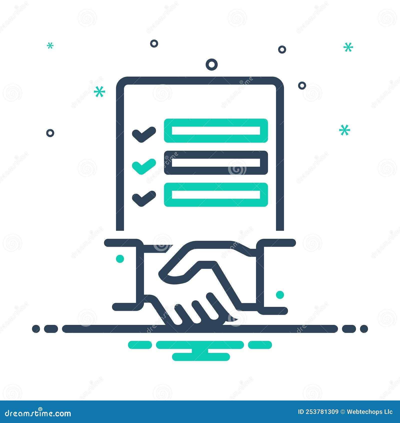 Mix Icon for Tender, Proposal and Agreement Stock Vector - Illustration ...