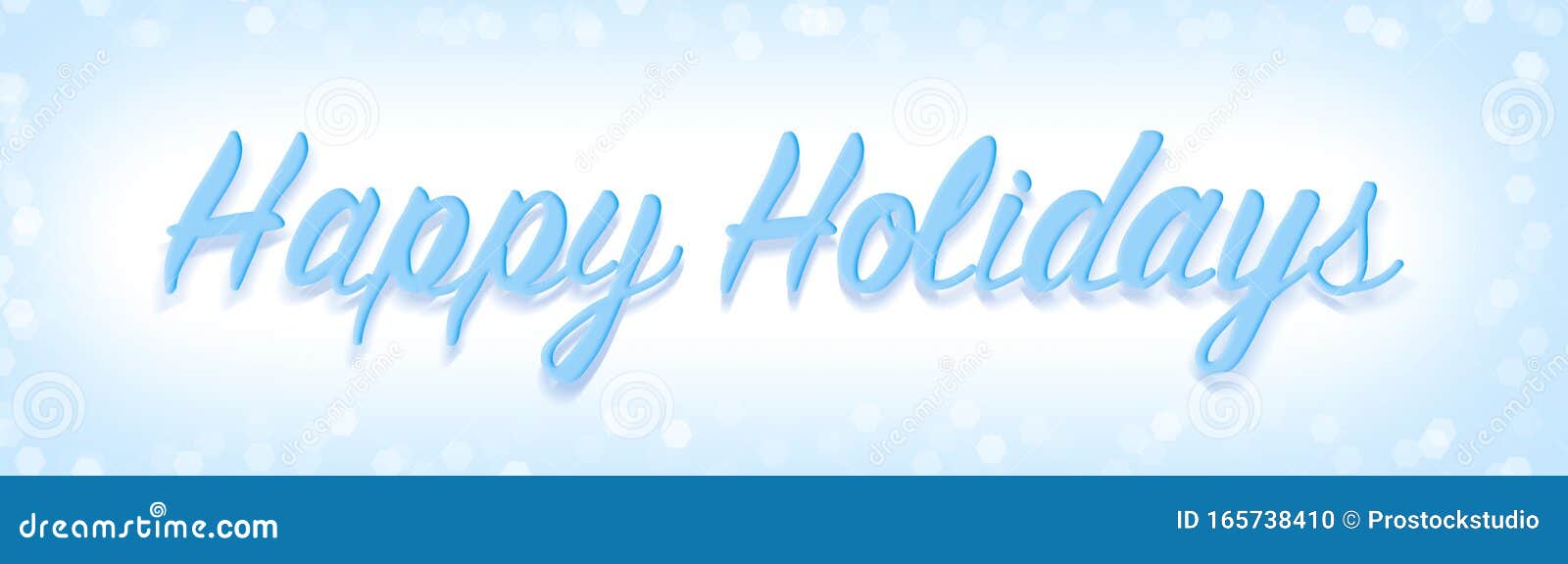 Tender Light Blue Happy Holidays Greeting Text Stock Photo - Image of ...