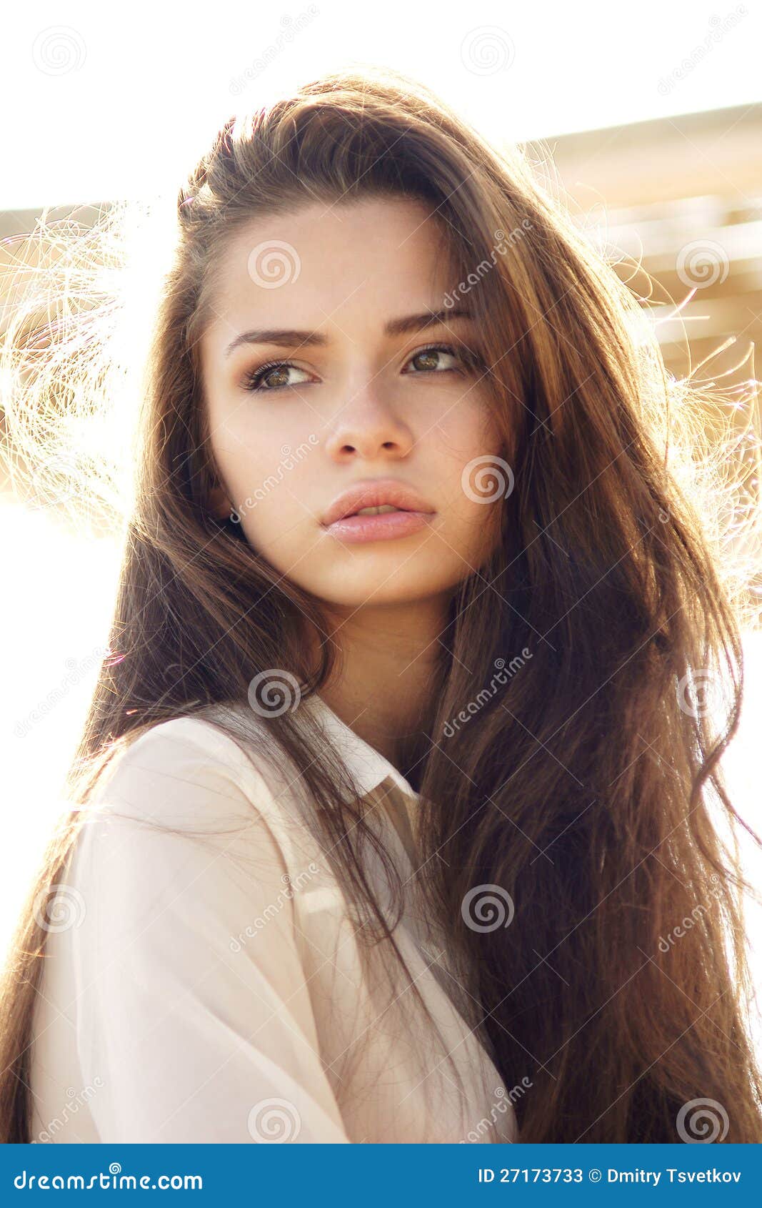 Tender Portrait of Beautiful Young Girl Stock Image - Image of female ...